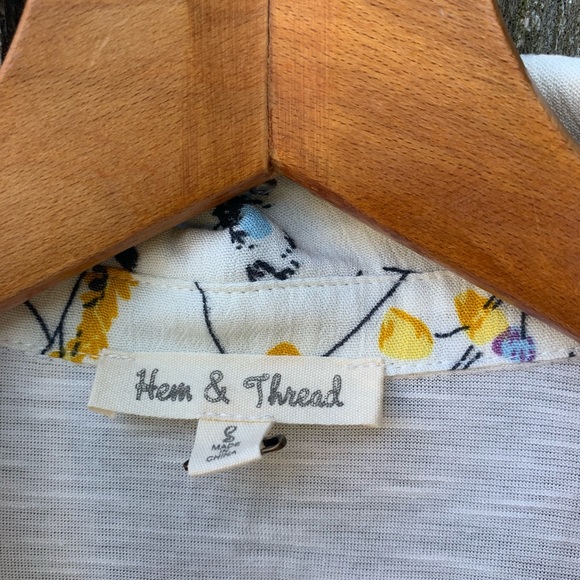Hem & Thread | Tops | Hem And Thread Peplum Button Front Top Floral ...